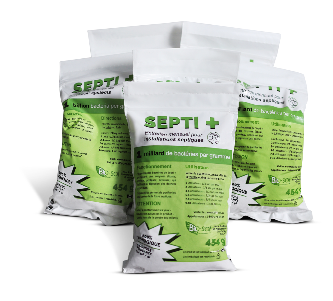 6 sacs de Septi + - Bio-Sol